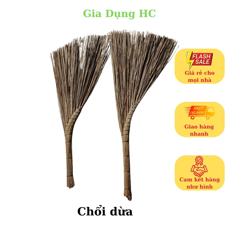 Chổi dừa, chổi cọng dừa quét nhà, quét sân; Chổi xương quét sân vườn ...