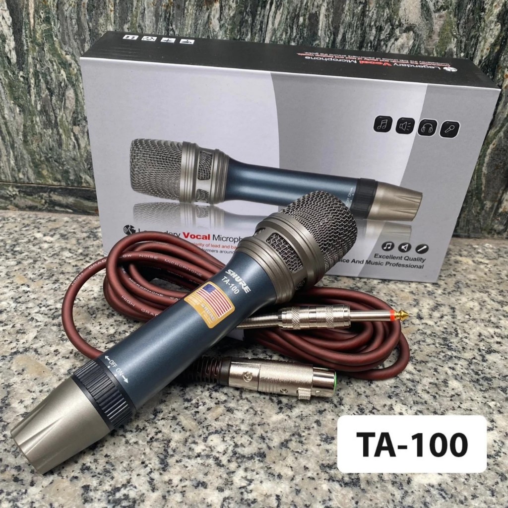Mic shure TA 100 hàng cao cấp, micro có dây shure chống hú tốt, micro ...