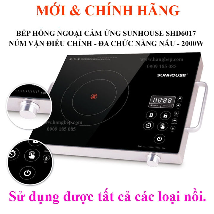 Bếp hồng ngoại Sunhouse SHD6017 SHD 6017, SHD6011 Không kén nồi ...