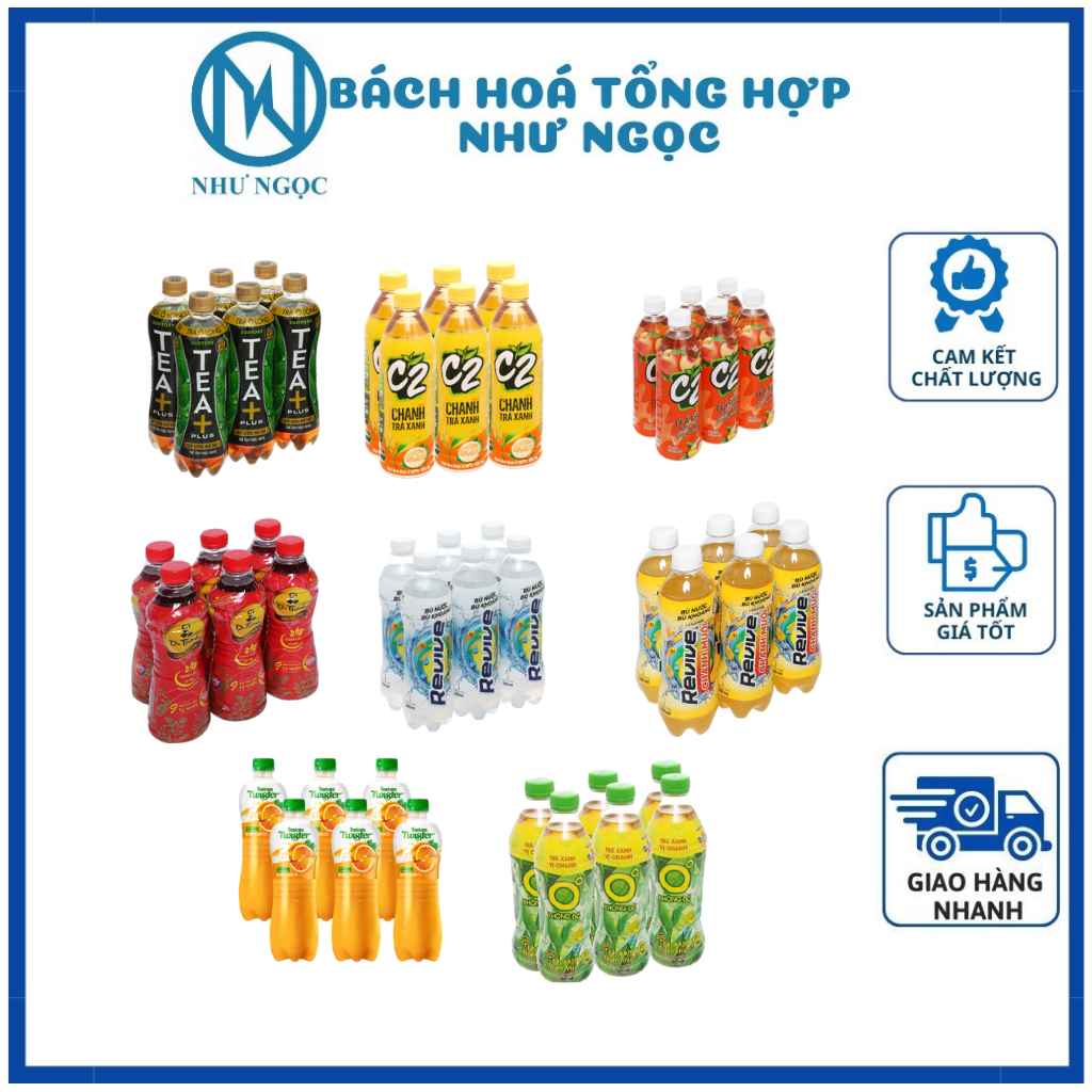 LỐC 6 CHAI - Trà Xanh Không Độ/ Trà C2/ Trà Dr Thanh/ Trà Olong/ Revive/ Cam Ép Twister ...