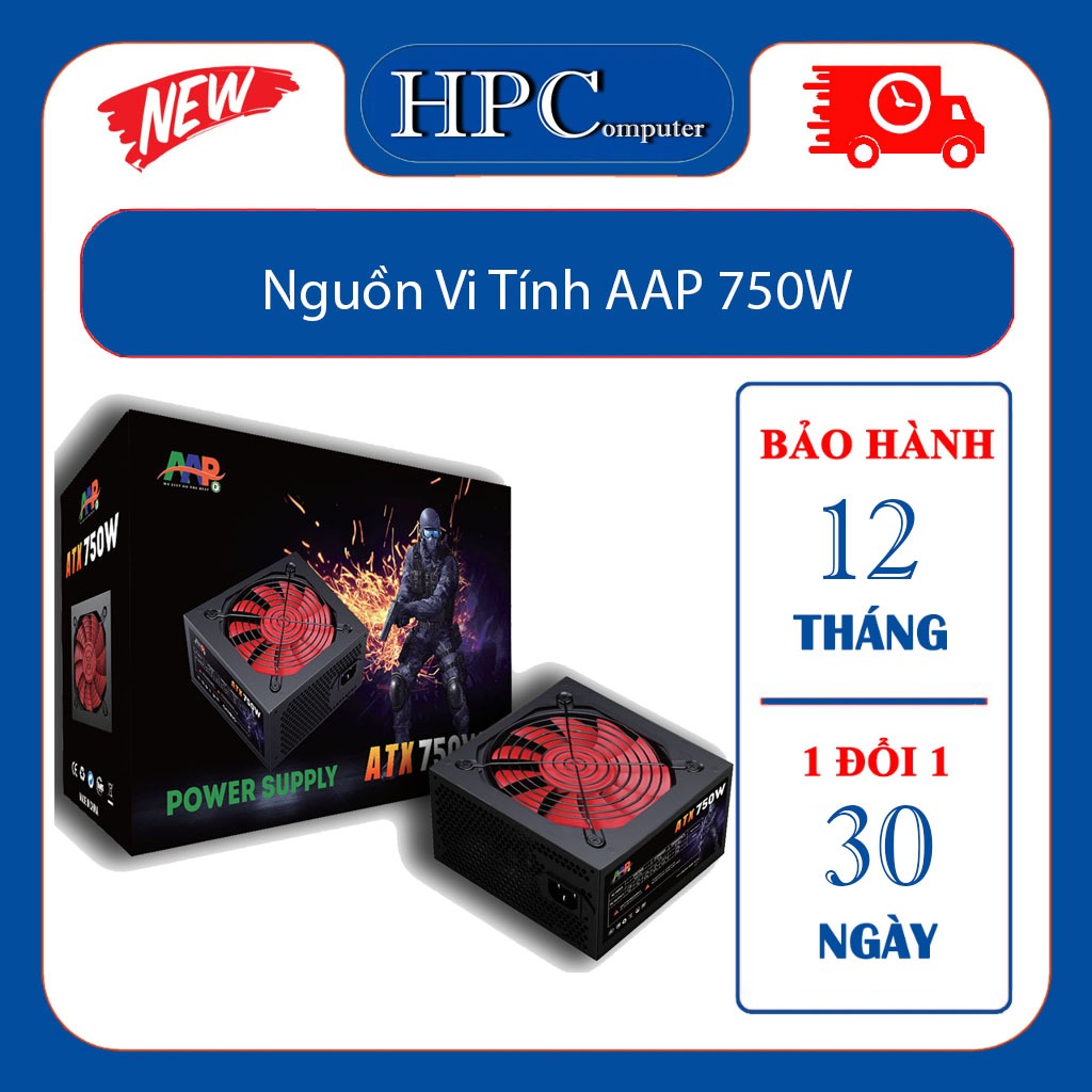 Nguồn máy tính AAP PSU 750W Chính hãng (4+4pin) - FAN 12CM | Shopee ...