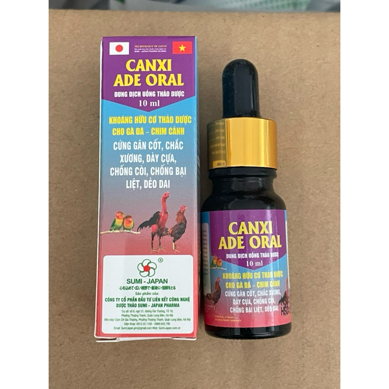 CANXI ADE ORAL 10ml khoáng hữu cơ, cứng gân cốt, chắc xương, Sâm, men ...
