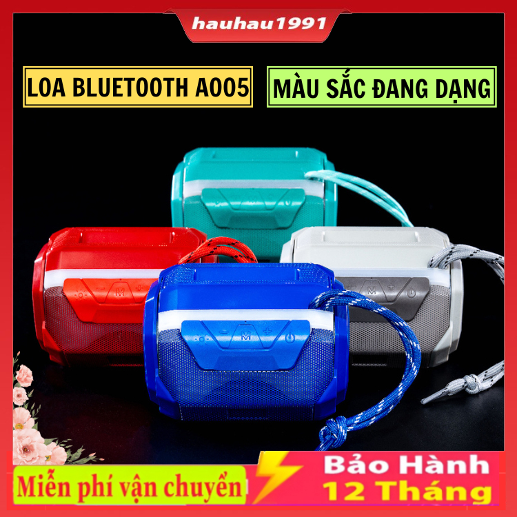 Loa bluetooth không dây mini A005 đèn led theo nhạc âm bass mạnh hỗ trợ lắp thẻ nhớ hàng cao cấp ...