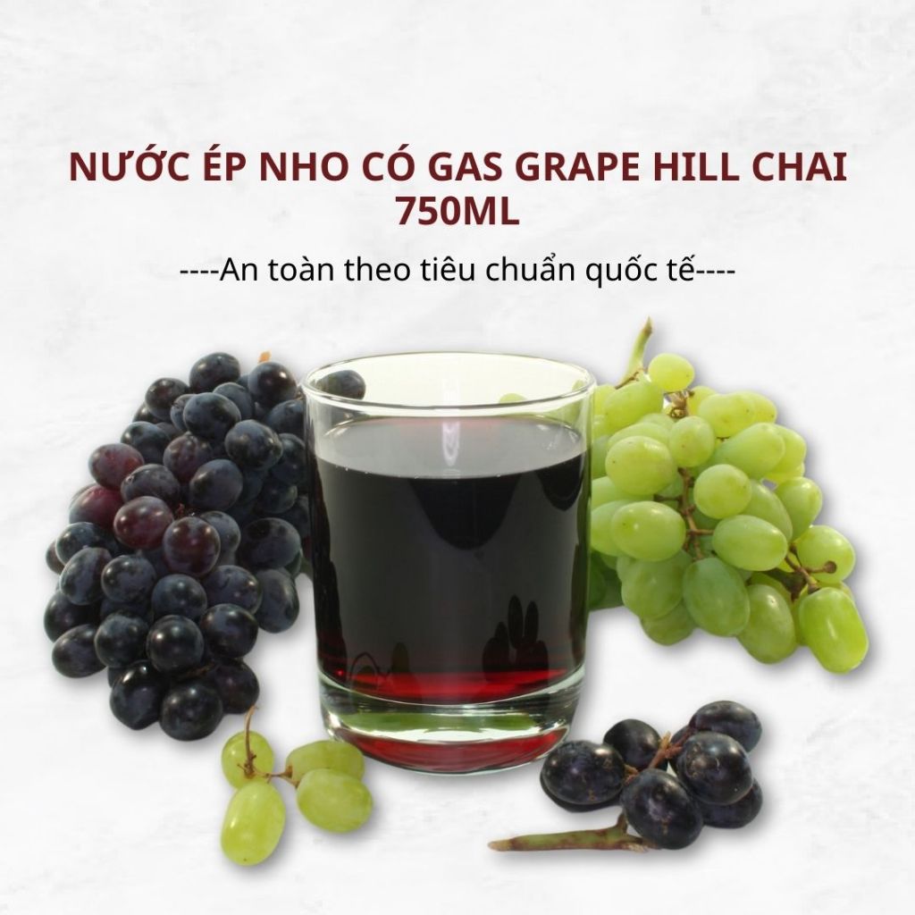 Nước Ép Grape Hill Có Gas Nho Đỏ - Chai 750ml 0% – Cỏ Sáu Lá Specialty