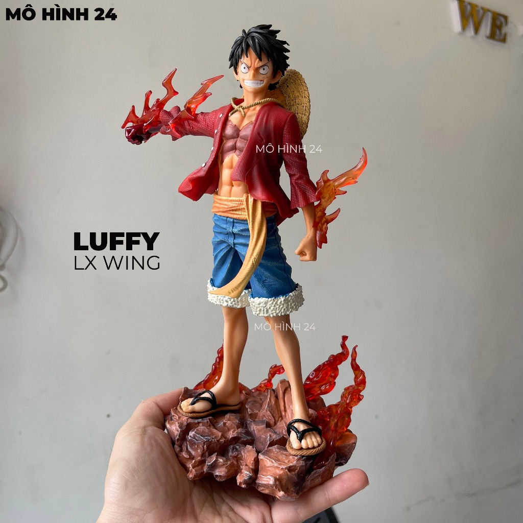 [26cm] Mô hình nhân vật Monkey D Luffy Lx Wing figure lufy đấm lửa có ...
