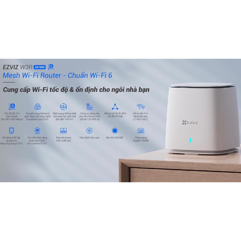 Bộ phát sóng Mesh WiFi 6 1800Mps EZVIZ CS-W3R (AX1800) , W3R | Shopee ...