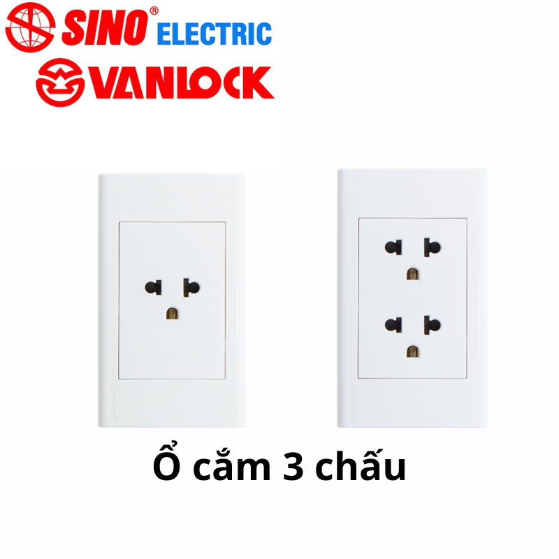 Ổ cắm đơn, đôi 3 chấu Sino S18UE, S18UE2 | Shopee Việt Nam