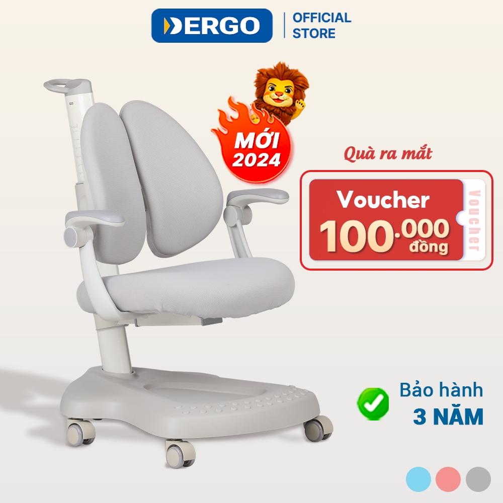 [Voucher 100K] Ghế Chống Gù DERGO LEO C5D Cao Cấp Ngồi Học Chuẩn Tư Thế ...