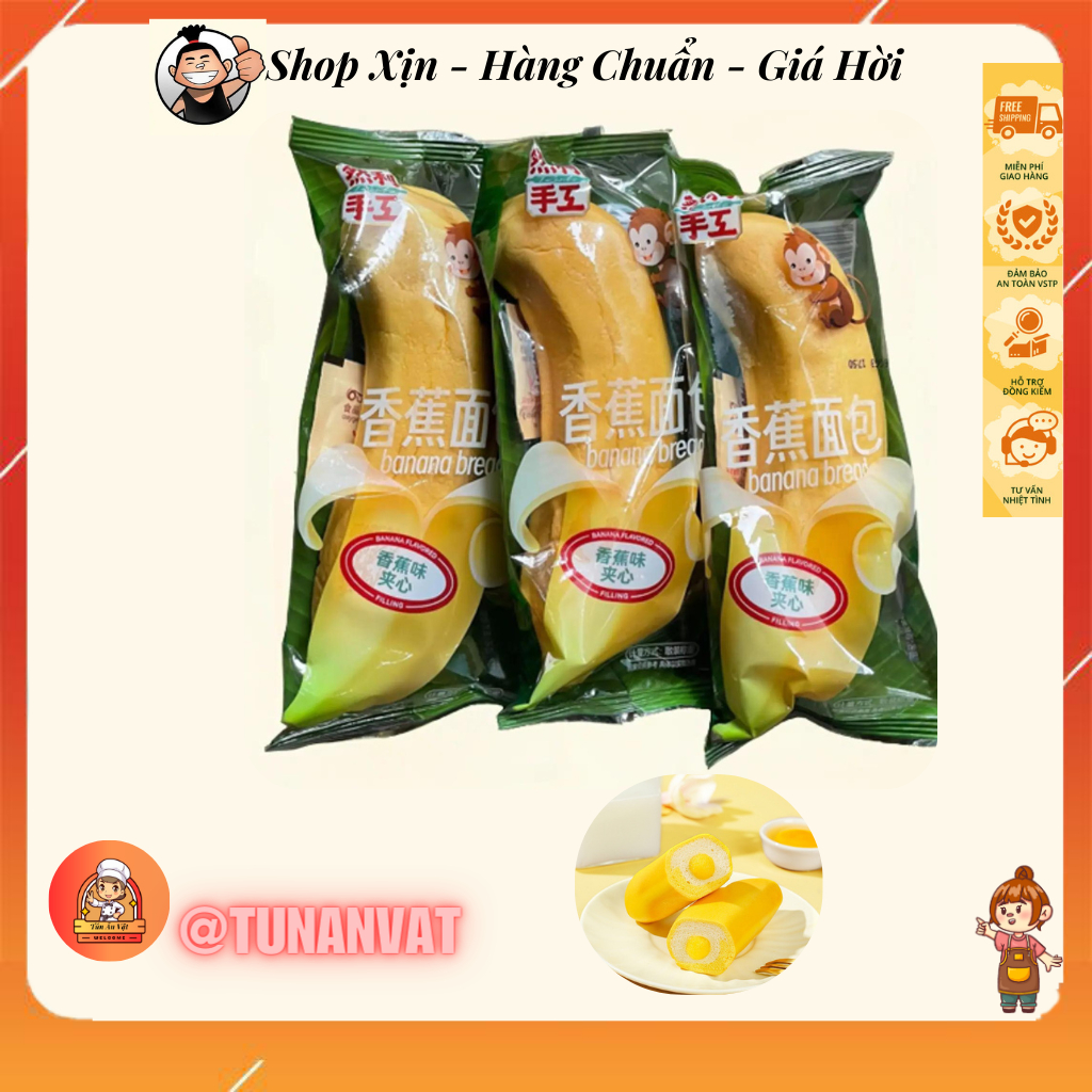 [ComBo] 5 Chiếc BÁNH CHUỐI Nhân Phô Mai Đài Loan/ Bánh Chuối Nhân Chảy Đài Loan Đồ Ăn Vặt ...