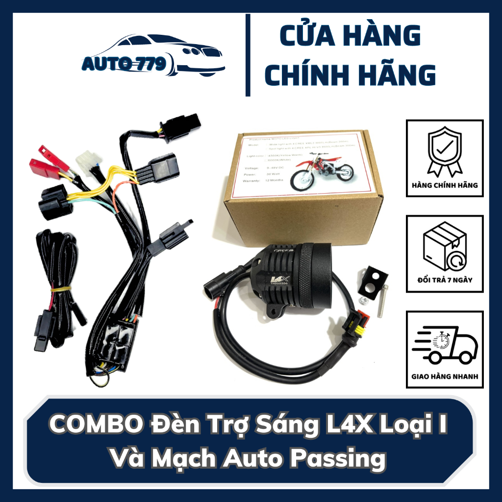 COMBO Đèn Trợ Sáng L4X Loại I Và Mạch Auto Passing | Shopee Việt Nam