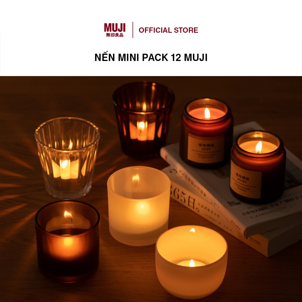 Nến Mini Pack 12 MUJI | Shopee Việt Nam
