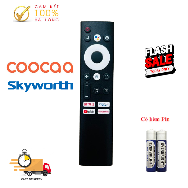 Remote Điều khiển cơ thường TV Skyworth Coocaa (HÀNG KHÔNG GIỌNG NÓI )Hàng CHẤT LƯỢNG CAO TẶNG ...