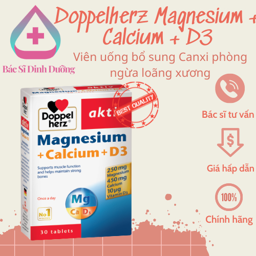 [TPCN Nhập KHẩu] Magnesium Calcium D3 - Bổ Sung Canxi, Magie, Vitamin D3, Bổ Xương Khớp ...