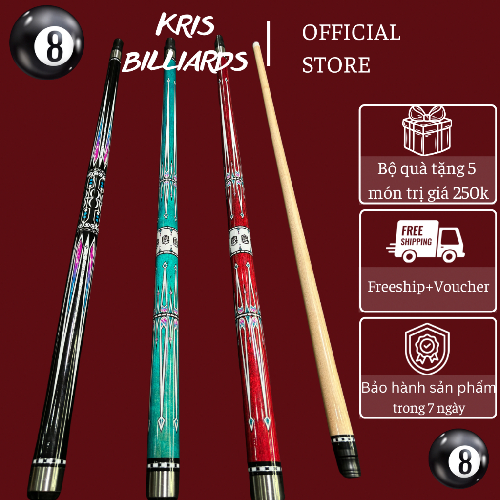 Cơ bida TL Cues tẩy cầu vồng tặng kèm full combo phụ kiện 250k | Shopee ...