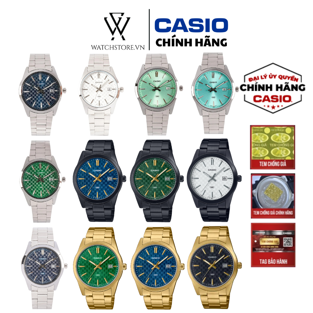 Đồng Hồ Nam CASIO MTP-VD03 Quartz Mặt Kính Khoáng 41mm Dây Và Vỏ Thép ...