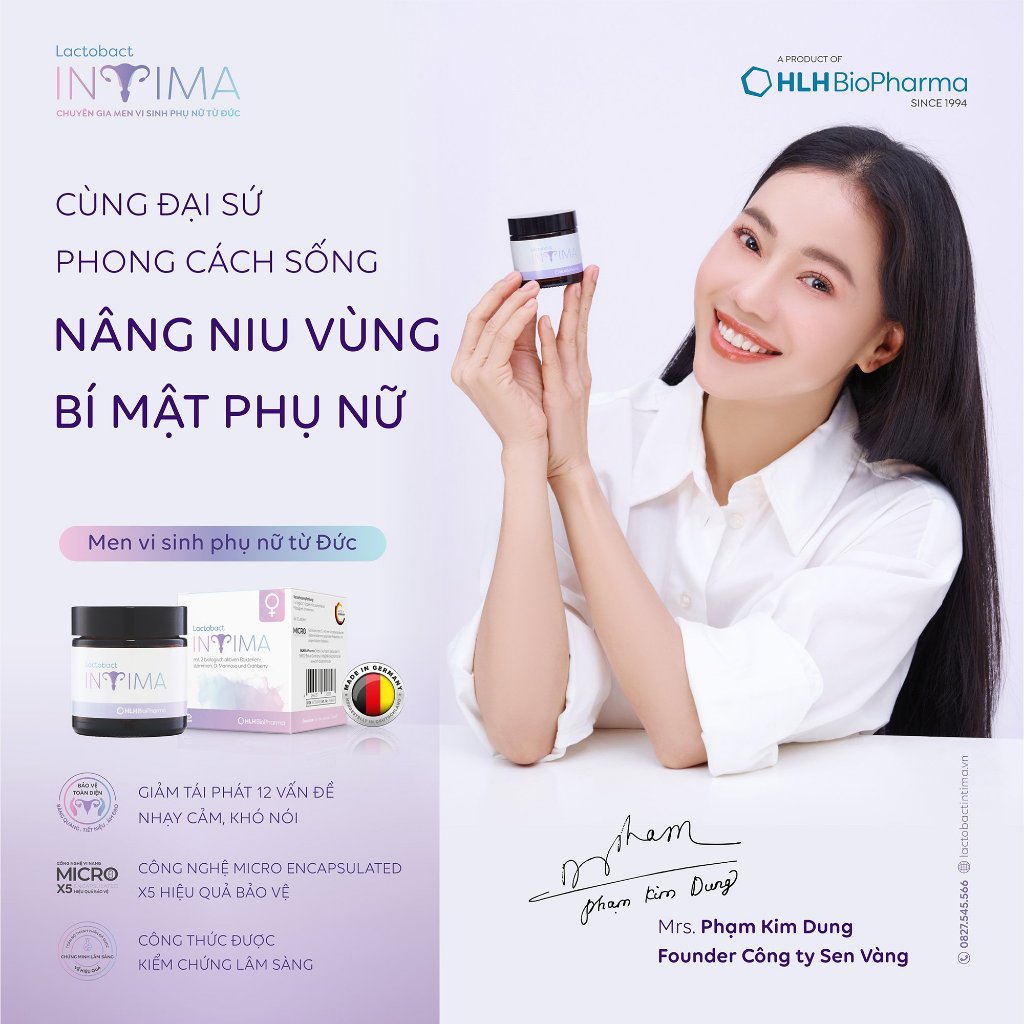 Viên uống men vi sinh phụ nữ Lactobact Intima cân bằng vi sinh tự nhiên ...