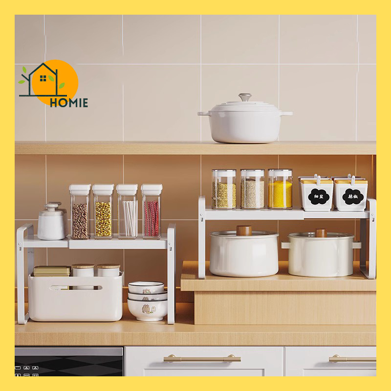 Kệ Thép Caarbon Chia Ngăn Tủ Bếp Điều Chỉnh Độ Dài Homie | Shopee Việt Nam