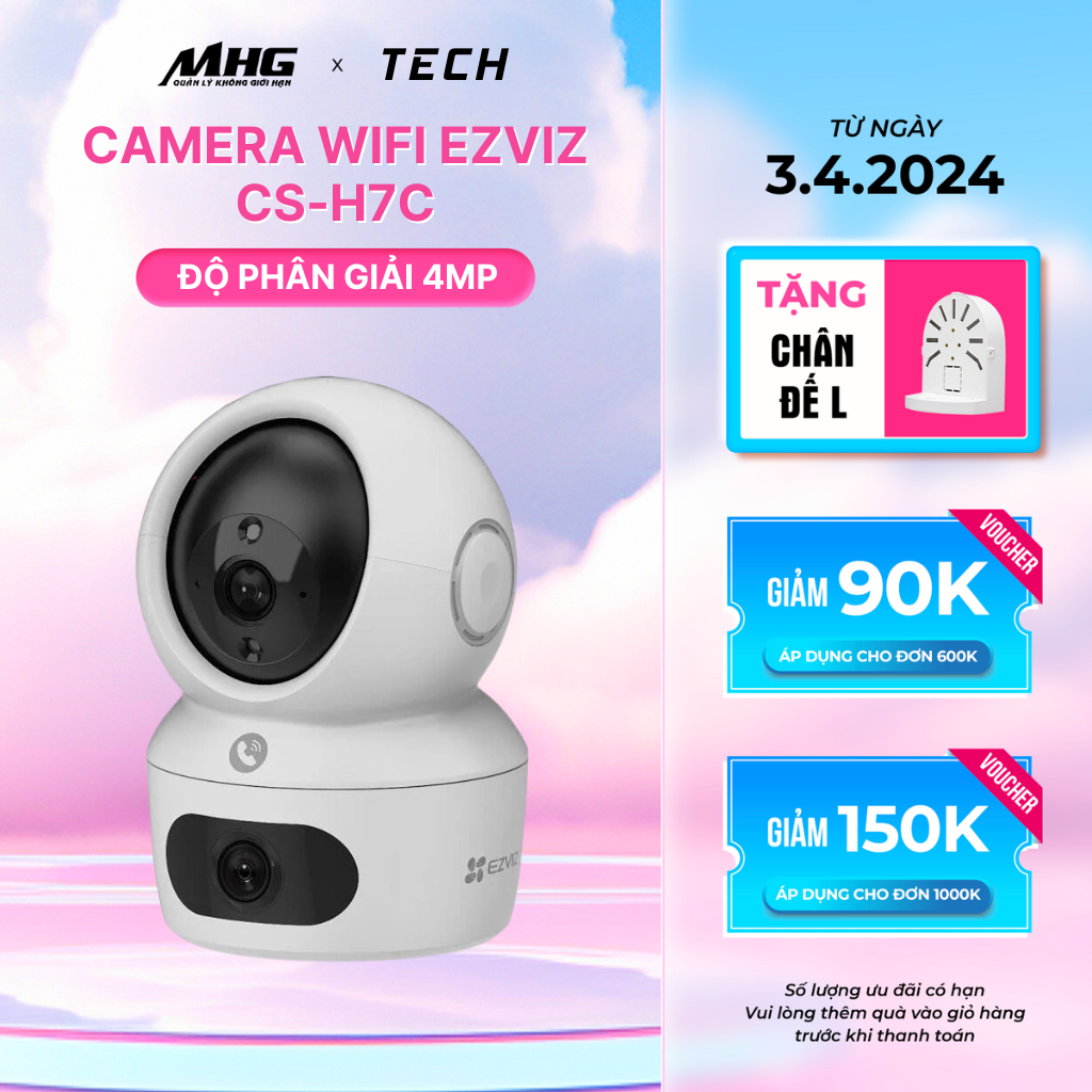 Camera Wifi EZVIZ CS-H7C (8MP) Có 2 Ống Kinh Hình Ảnh Sắc Nét Độ Phân ...