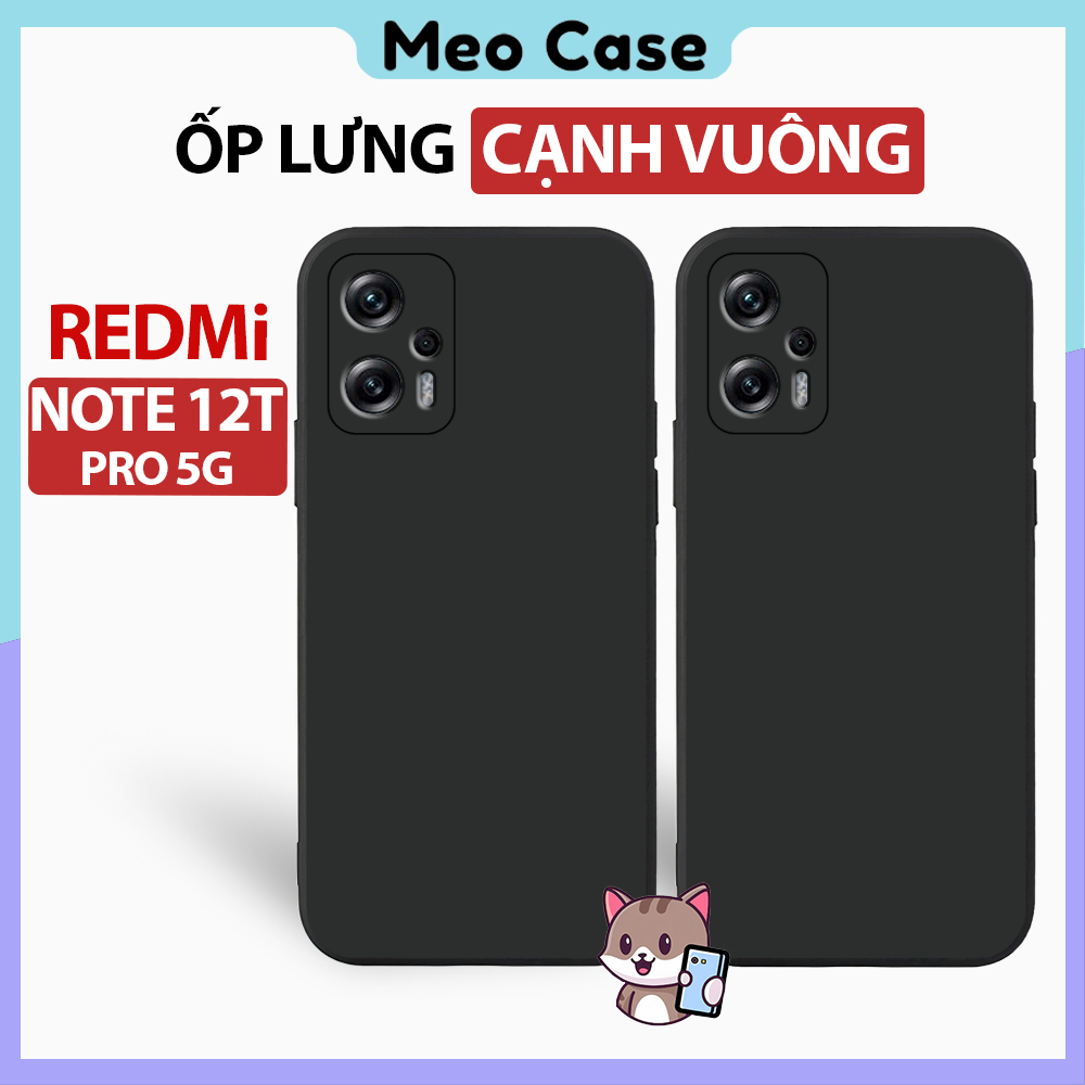 Ốp lưng redmi note 12T Pro, TPU viền vuông, Vỏ điện thoại bảo vệ viền ...