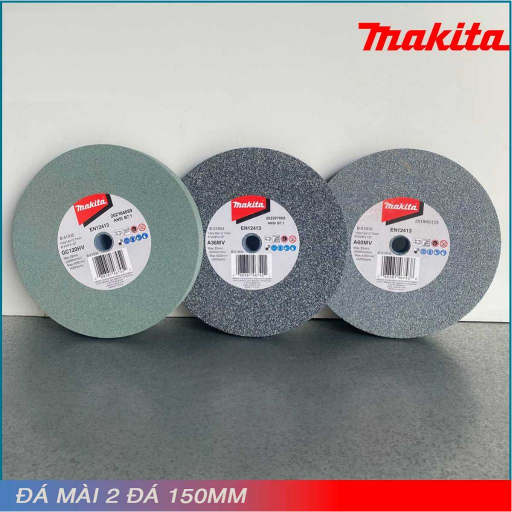 [Chính hãng] Đá mài 2 đá cho máy mài Makita 150mm Thô & Mịn B-51904 / B ...