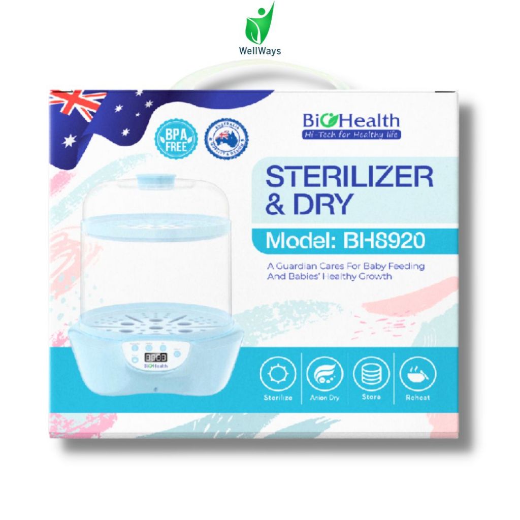 Máy tiệt trùng,sấy khô bình sữa BioHealth BH8920 khử khuẩn đến 99,99% ...