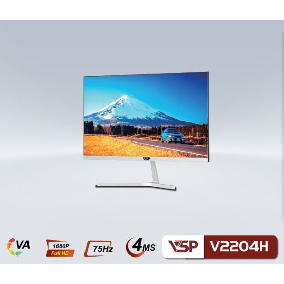 Màn Hình VSP 22 inch V2204H Tràn Viền + IPS - ĐEN/ TRẮNG , Full HD, VA, 75Hz, 3ms, PHẲNG, Bảo ...