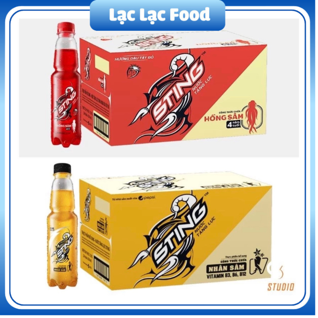 Nước Tăng Lực Sting Dâu - Thùng 24 chai (330ml/chai) | Shopee Việt Nam