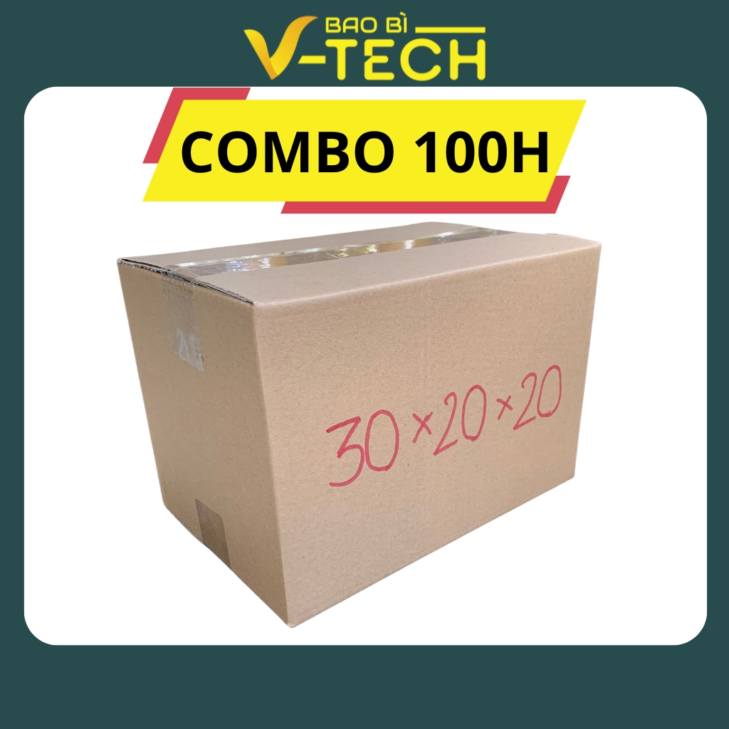 [COMBO] 100 Hộp carton đóng hàng 30x20x20cm hộp giấy gói hàng giá rẻ ...