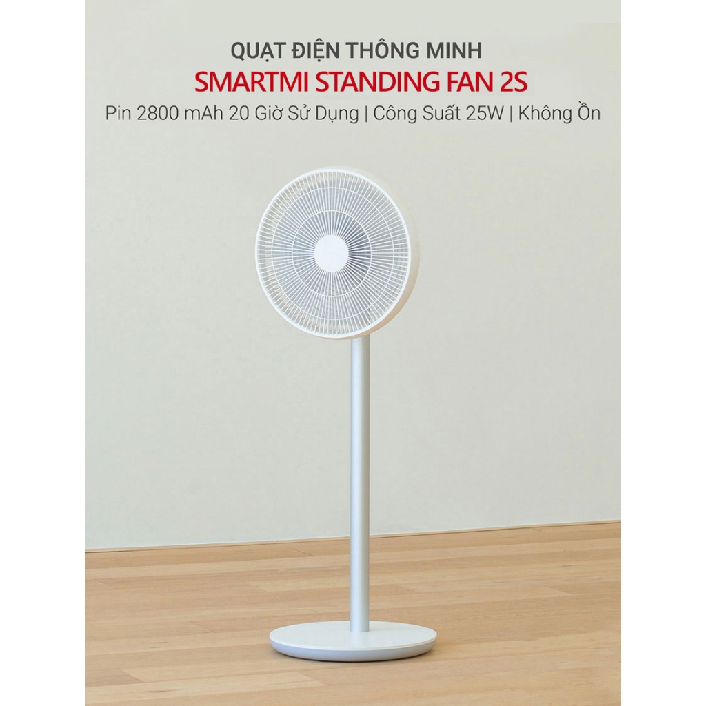 Quạt Tích Điện SmartMi Gen 2s (Có điều khiển) ZLBPLDS03ZM | Shopee Việt Nam