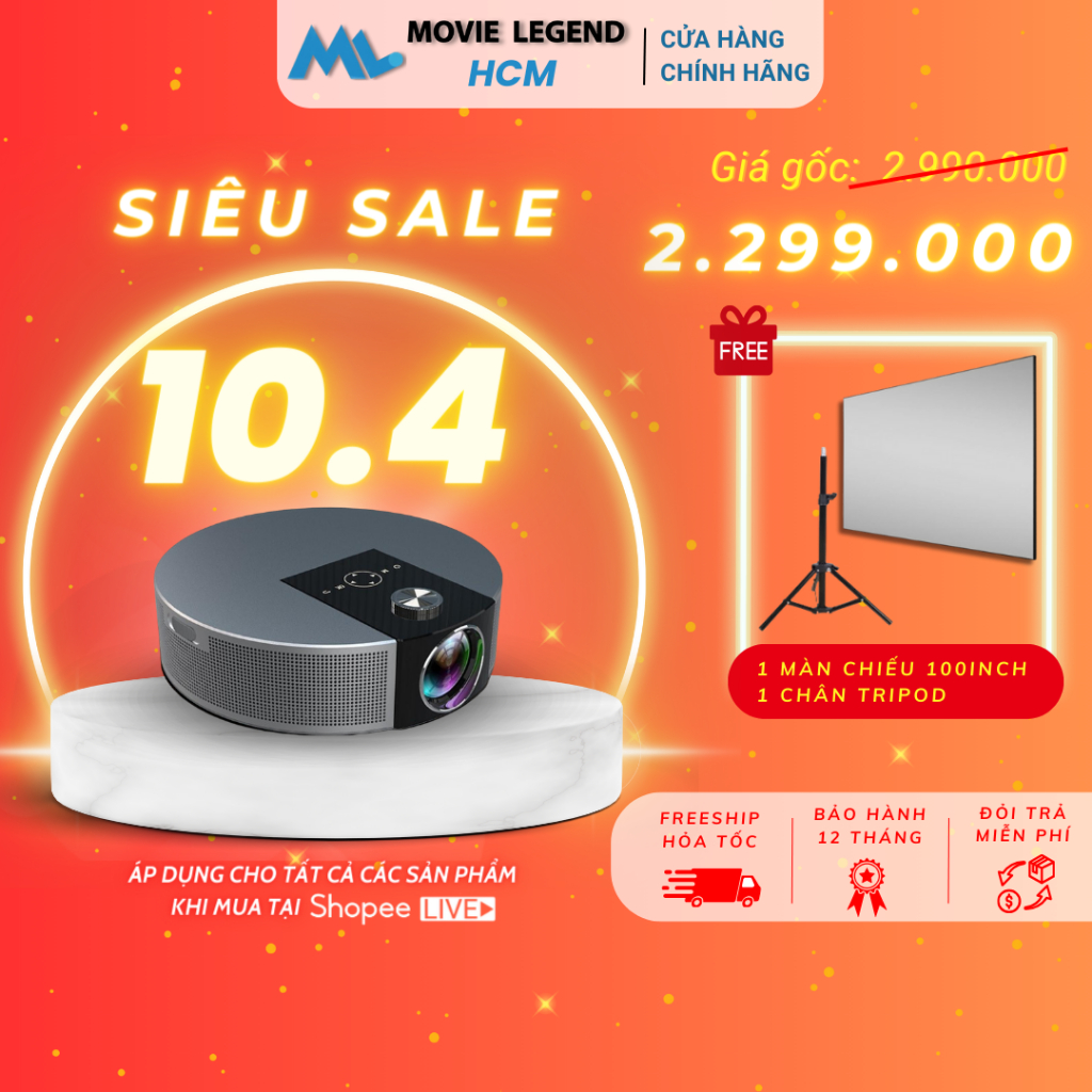 Máy Chiếu Movie Legend - Q10 Mini Full HD - Hỗ Trợ 4K | Shopee Việt Nam
