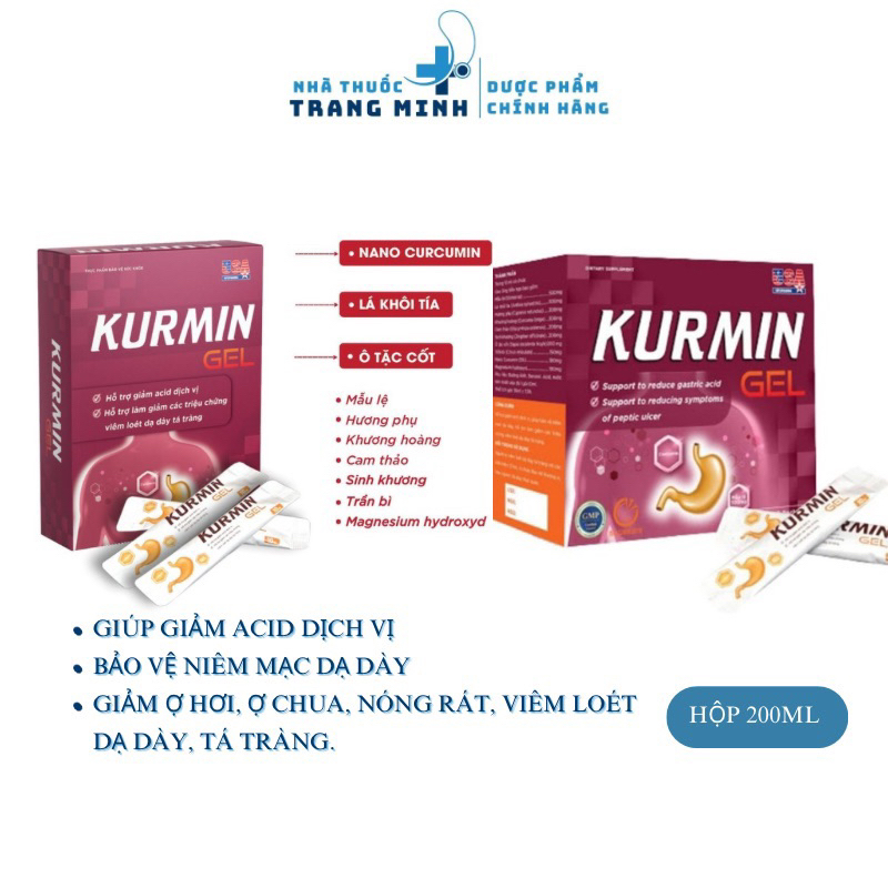 KURMIN GEL VIPSPHARMA - Sữa Dạ Dày, Bảo Vệ Niêm Mạc Dạ Dày, Giảm Tiết ...