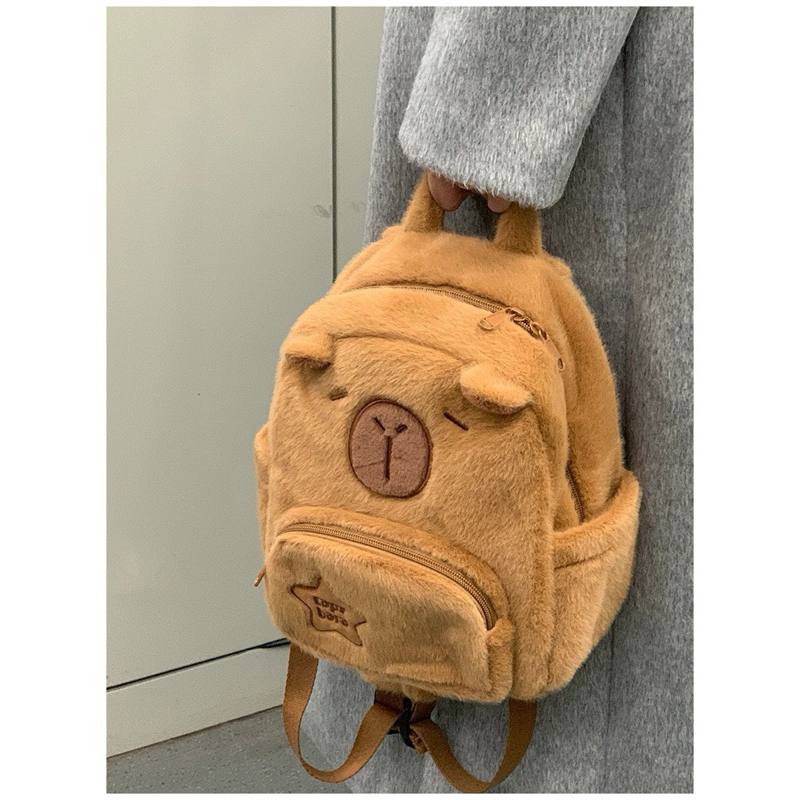Balo cute capybara đi học, đi làm, đi chơi nam nữ hình gấu bông, phong ...