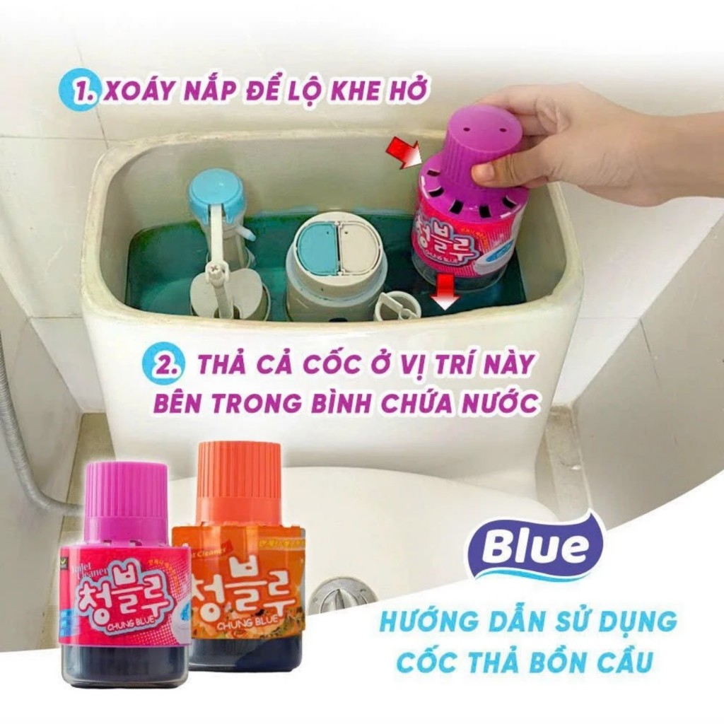 Cốc Thả Bồn Cầu Nhập Khẩu Hàn Quốc Hanvit JOEUNMISO CHUNGBLUE | Shopee ...