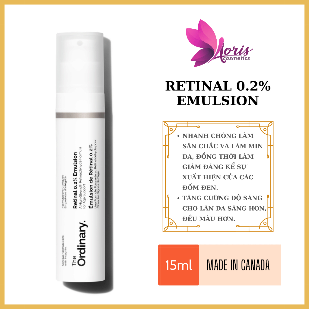 Tinh chất The Ordinary Retinal 0.2% Emulsion Serum - 15mL | Shopee Việt Nam
