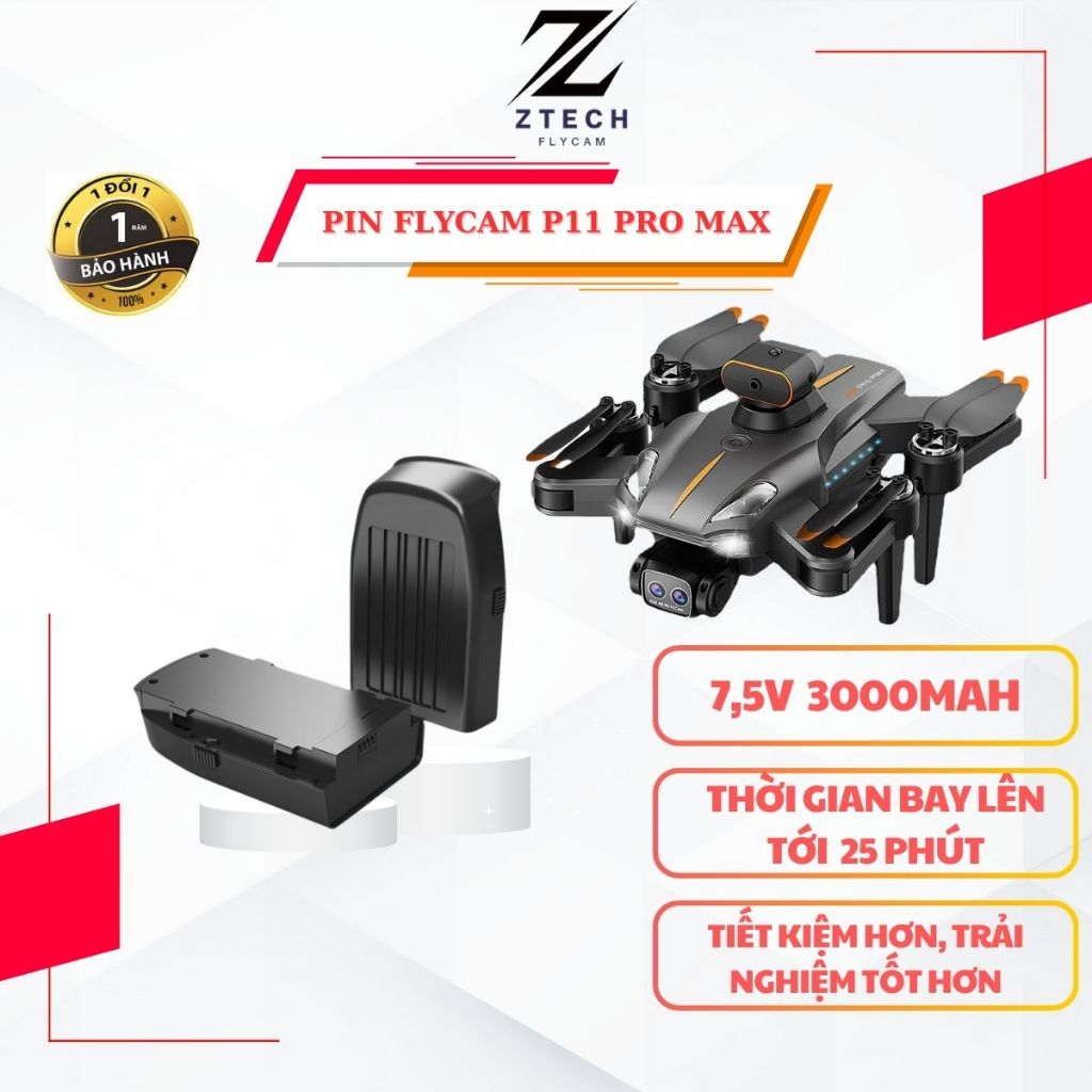 Pin Máy bay Drone P11 Pro Max GPS, P11 Thường dung lượng 7.5v 3000mAh ...