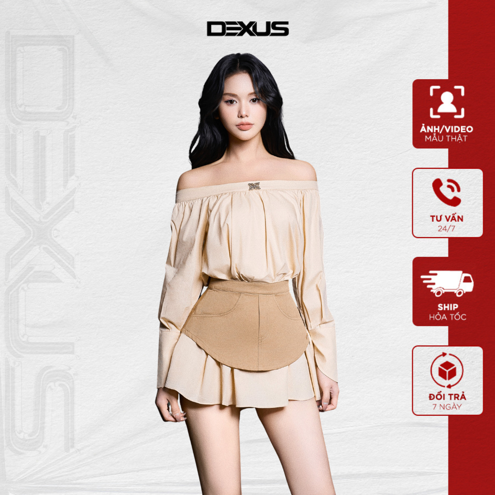 Đầm / Váy Nữ Trễ Vai Tiểu Thư Sang Chảnh APRICOT YE DRESS Be 𝐃𝐗 𝐃𝐄𝐗𝐔𝐒_DXV70244 | Shopee Việt Nam