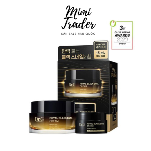 Kem Dưỡng Ốc Sên Dr G Royal Black Snail Set 50ml+15ml | Shopee Việt Nam