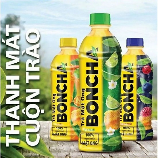 Thùng 24 chai trà mật ong boncha 450ml vị việt quất/ tắc/ chanh ...