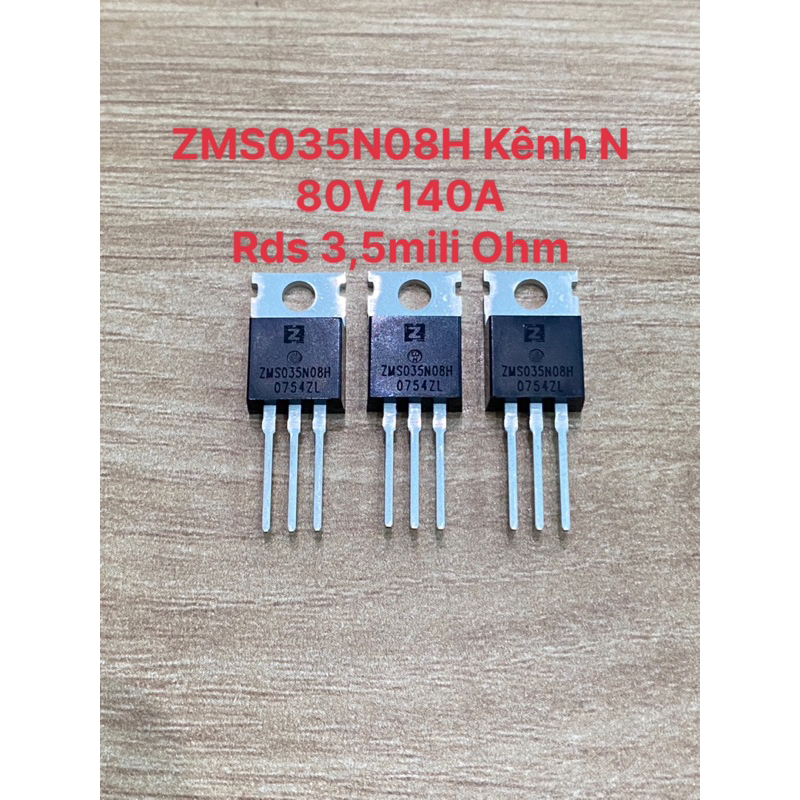 Mosfet Kênh N 140A 80V ZMS035N08H TO220 Mới chính hãng loại tốt | Shopee Việt Nam