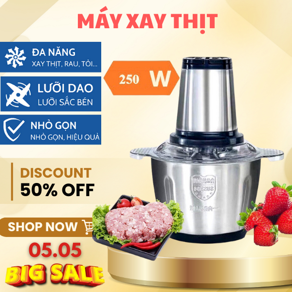 Máy xay tỏi ớt , Máy xay thịt Inox Kitchen Expert công suất 250W Inox ...