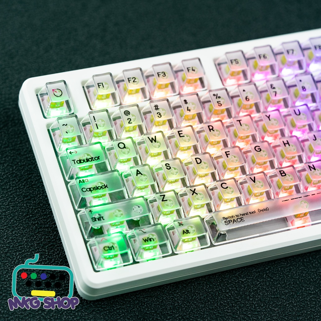 Keycap pha lê crystal trong suốt | Cherry OEM profile |132 nút bàn phím ...