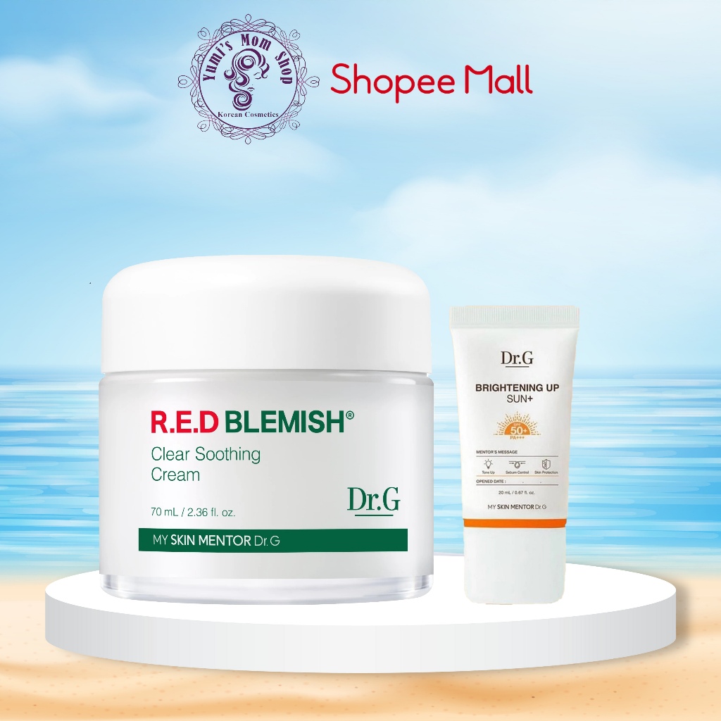 Dr.G Bộ chăm sóc da R.E.D BLEMISH Clear Soothing Cream Bonus Set (Kem 70ml + KCN 20ml) | Shopee ...