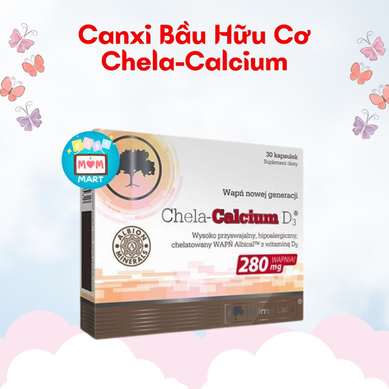 Canxi Chela-Calcium D3 - Bổ Sung Canxi Bầu, Canxi Hữu Cơ, Vitamin D3, Giúp Xương Chắc Khỏe - Hộp ...