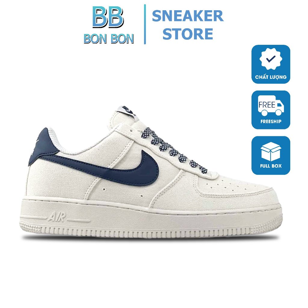 Giày Nike_ Air Force 1 Vải Canvas Navy , Giày Thể Thao Nam Nữ Sneaker ...
