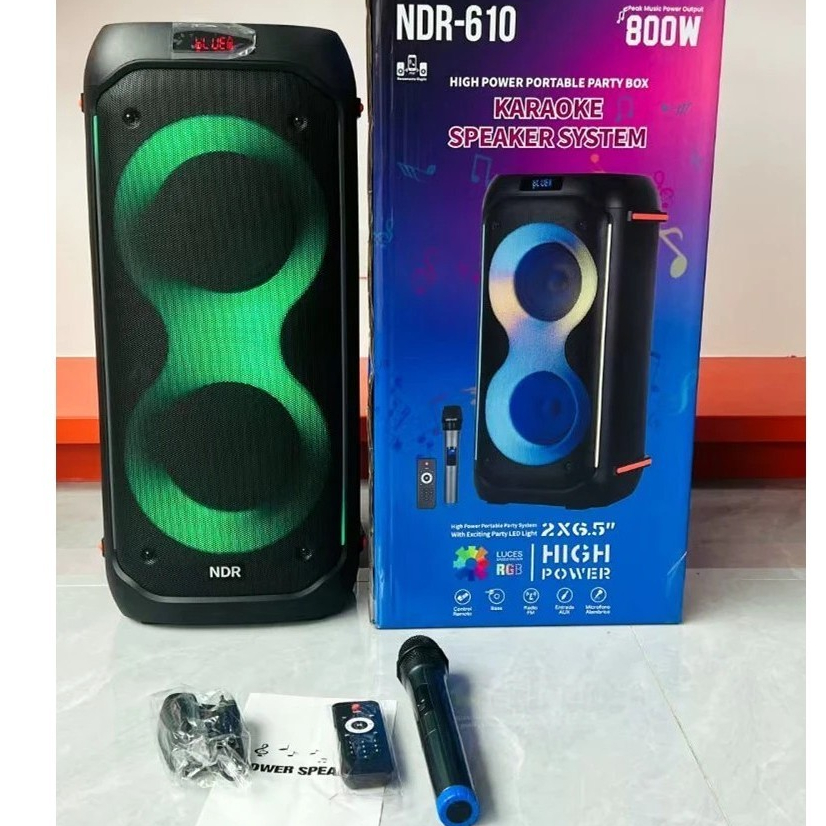 Loa Bluetooth Karaoke NDR 610 Chính Hãng, Công Suất 300W, Kèm Mic Không ...