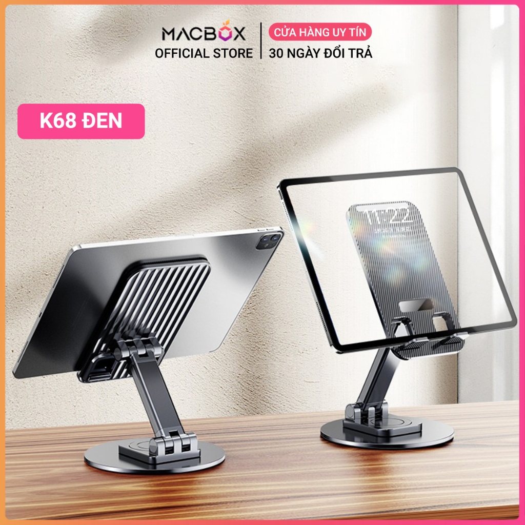 Giá đỡ điện thoại, iPad, iPhone, máy tính bảng tablet chân xoay 360 gấp gọn Macbox | Shopee Việt Nam
