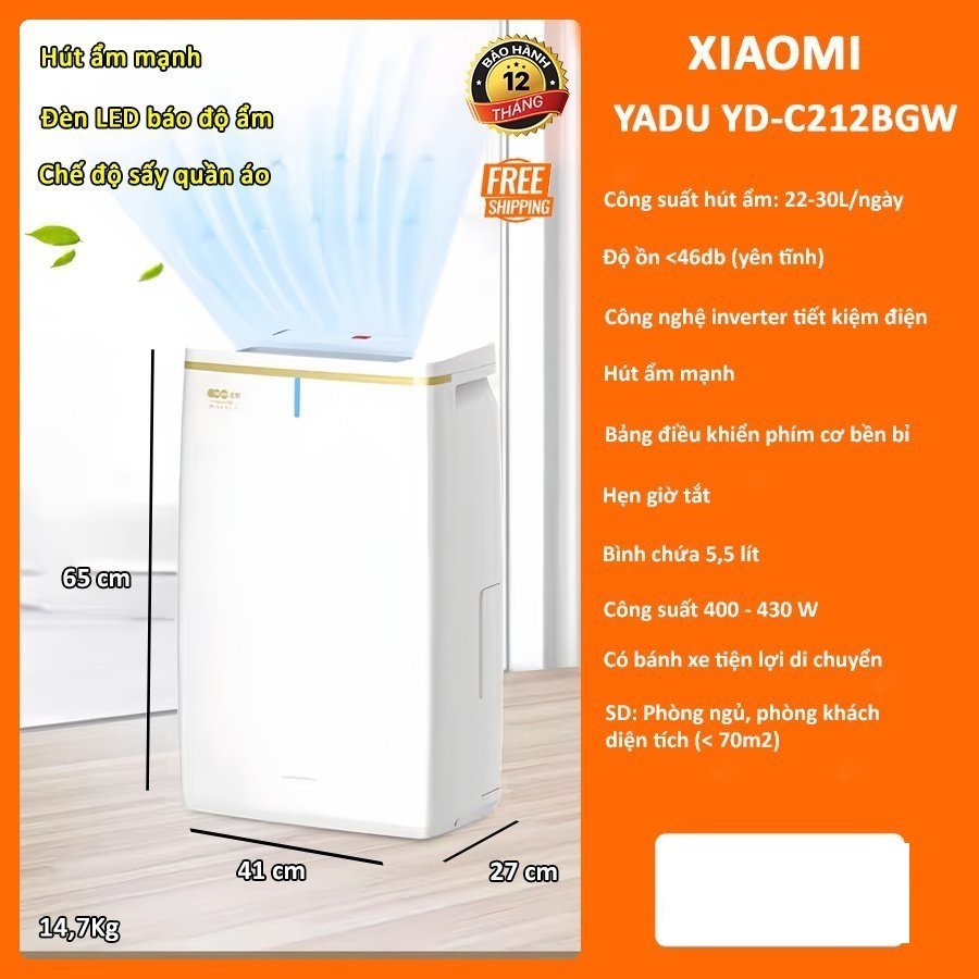 Máy hút ẩm Xiaomi Yadu 22L YD-C212BGW | Shopee Việt Nam