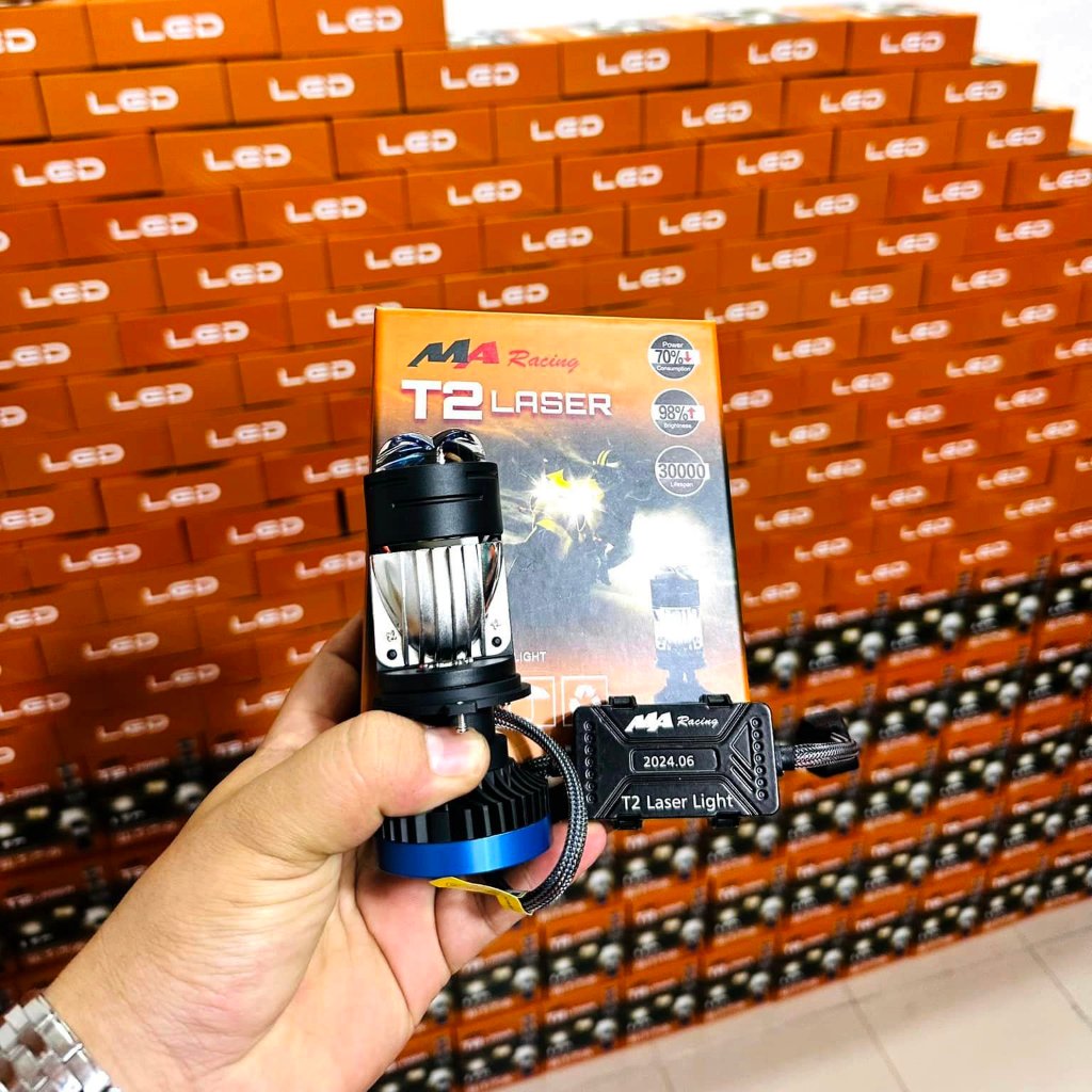Đèn Pha Bi Cầu Mini T2 Lazer, Đèn Pha Bi Led T2 Lazer MA Racing 2024 ...