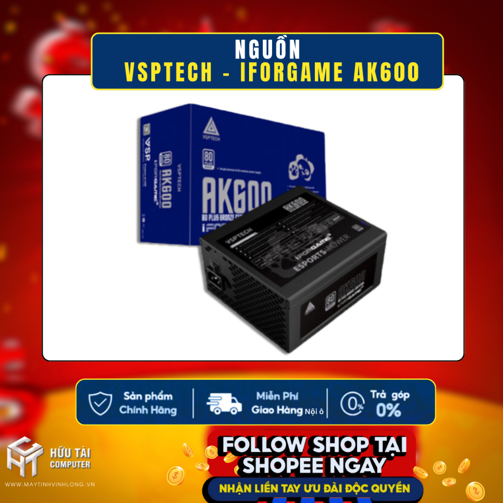 NGUỒN MÁY TÍNH VSPTECH - IFORGAME AK600 | AK700 80PLUS BRONZE 600W | 700W | Shopee Việt Nam