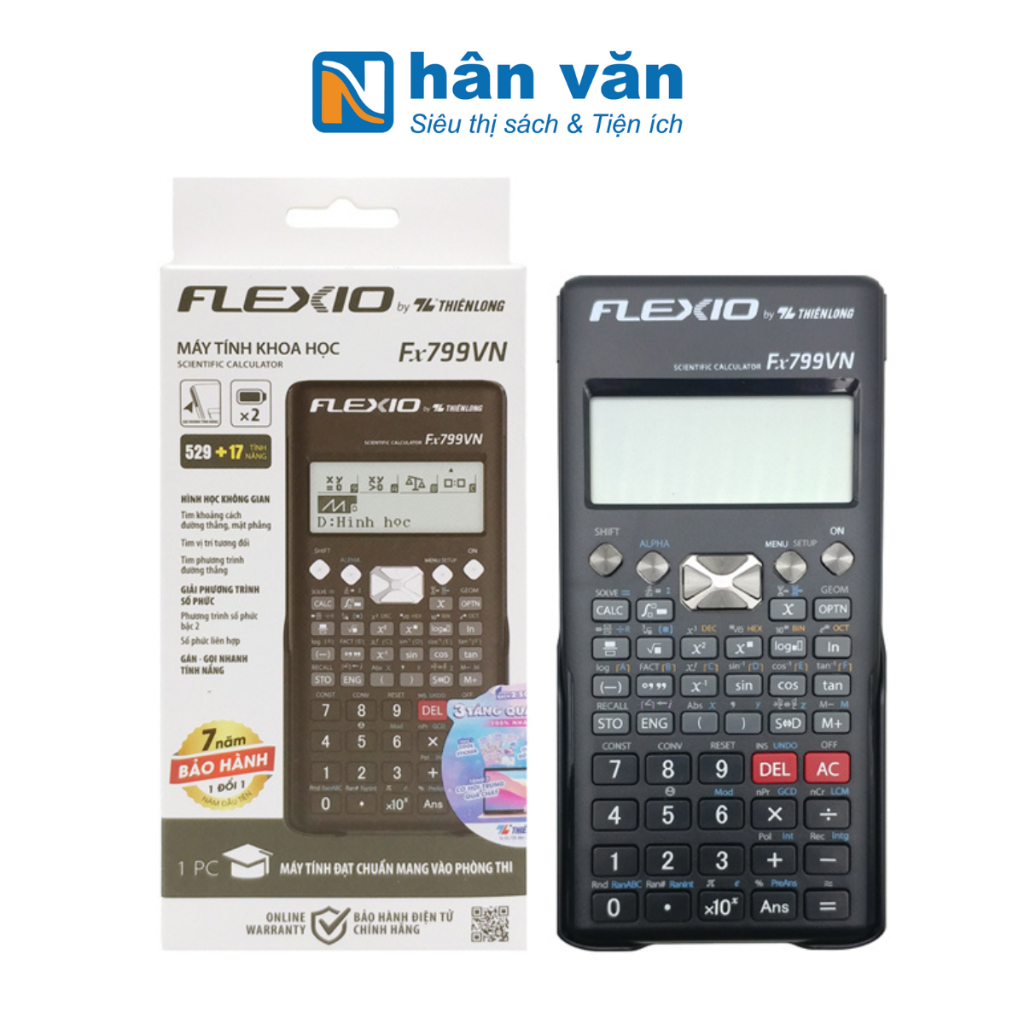 Máy Tính Khoa Học Flexio - Thiên Long Fx799VN - Màu Đen | Shopee Việt Nam